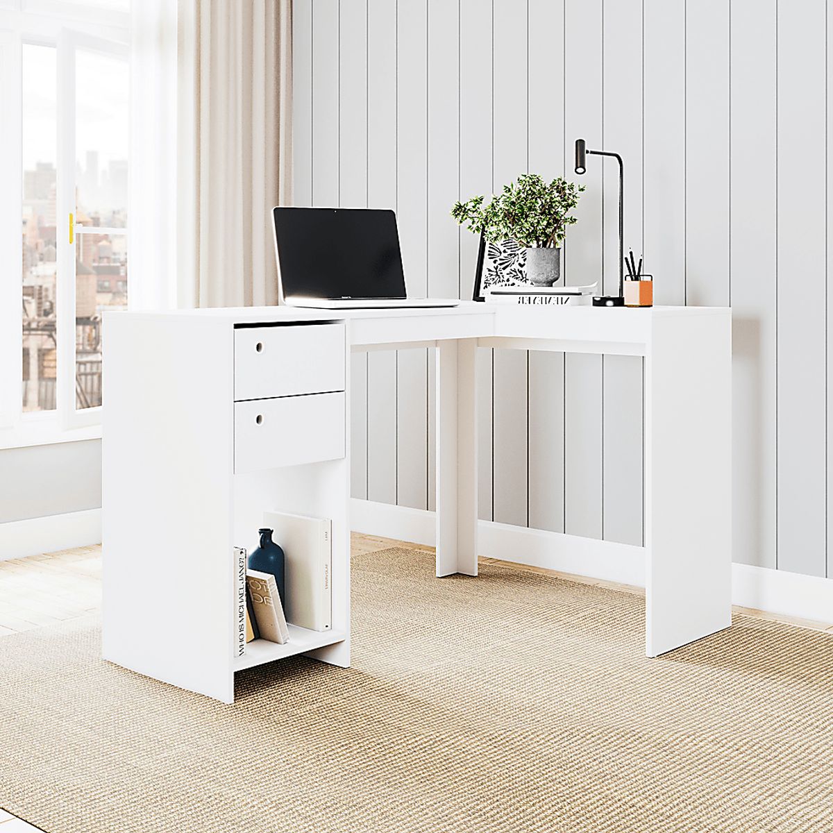 Chavanne White Desk | Rooms to Go