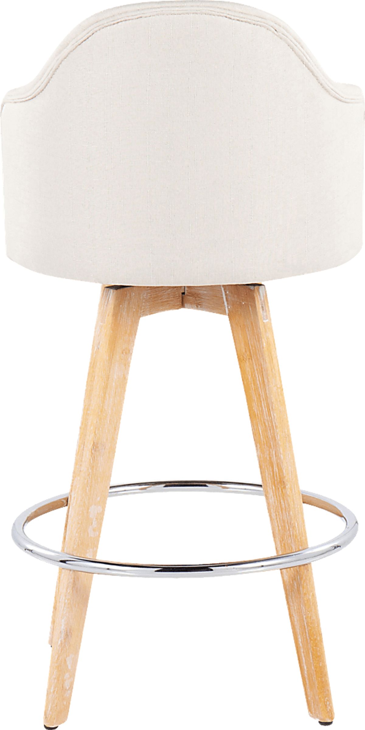 Chazmin Natural Light Wood Cream Beige Swivel Barstool | Rooms to Go