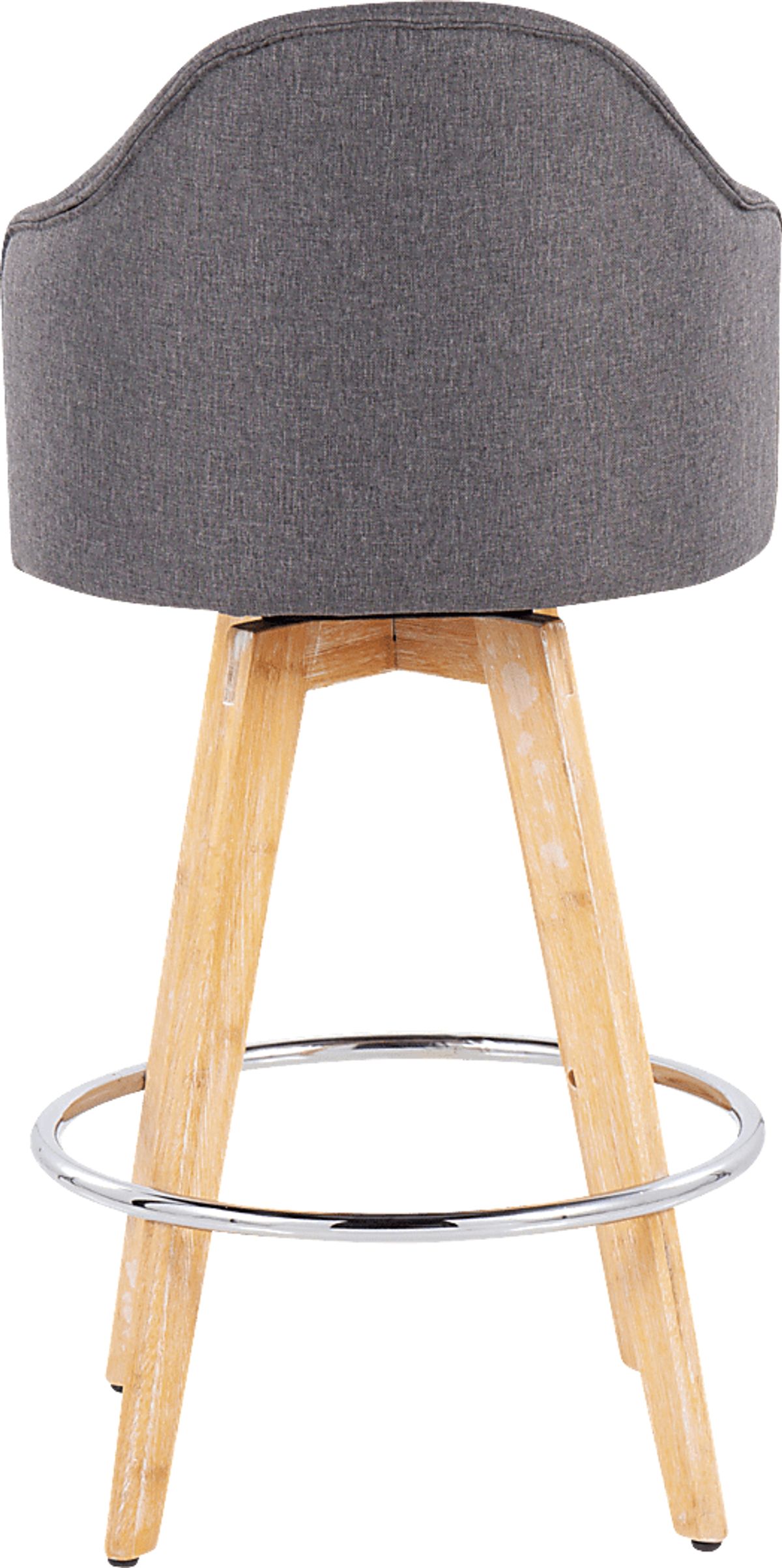 Chazmin Natural Light Wood Gray Swivel Barstool | Rooms to Go