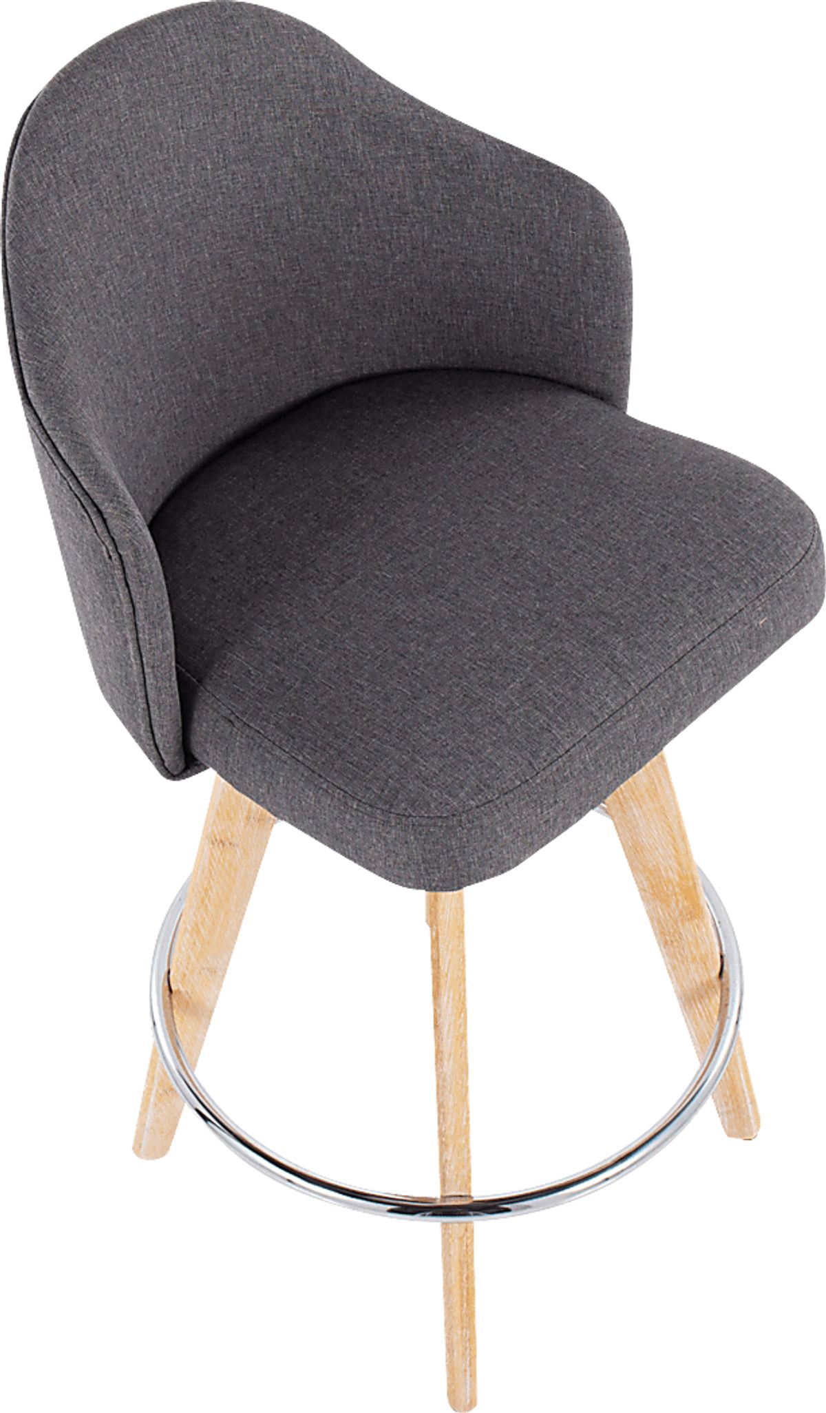 Chazmin Natural Light Wood Gray Swivel Barstool | Rooms to Go