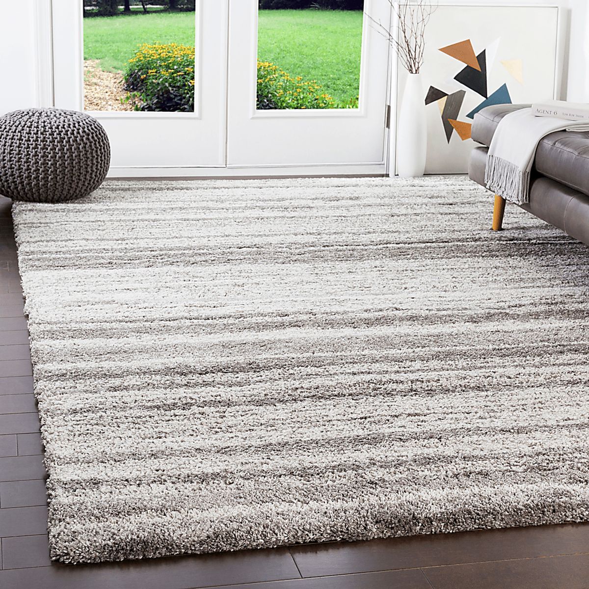 Cheguya Gray,White Rugs | Rooms to Go