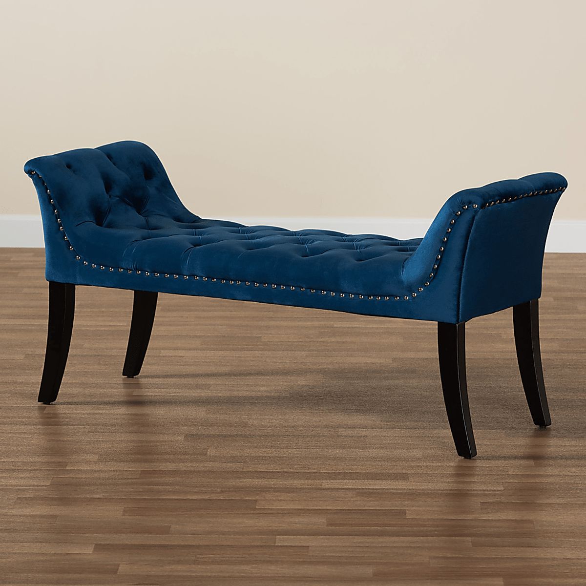 Chelita Navy Blue Polyester Fabric Settee | Rooms to Go