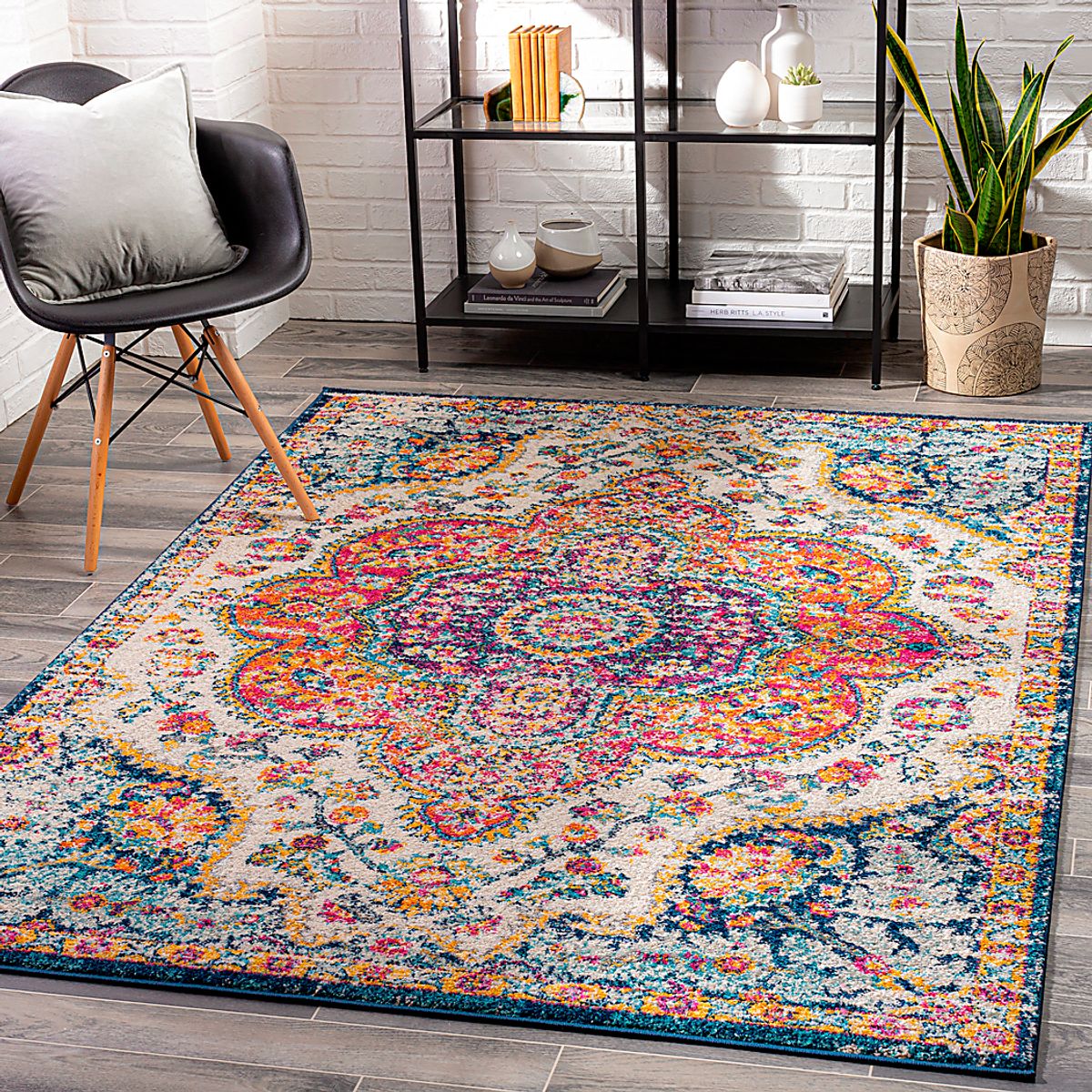 Chelsina II Blue,Multi Rug | Rooms to Go