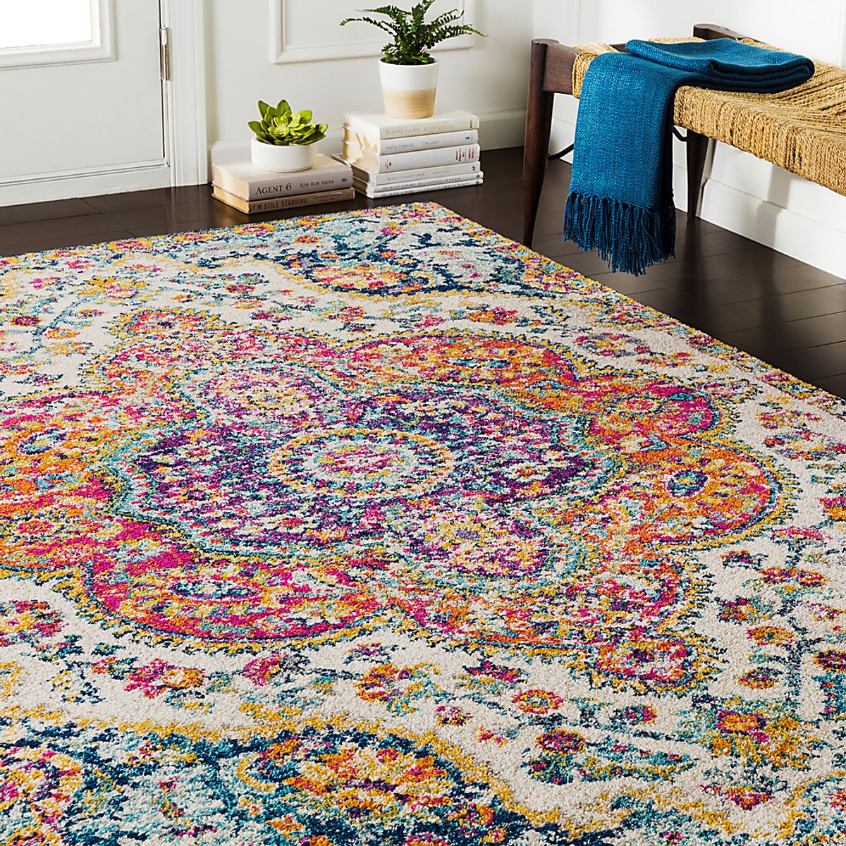 Chelsina II Blue,Multi Rug | Rooms to Go