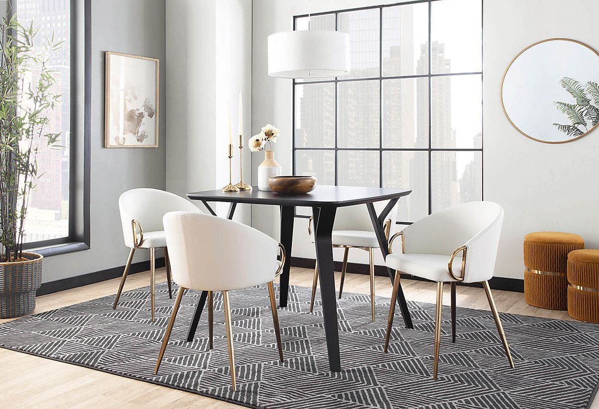 Cherylyn White Gold Side Chair - Rooms To Go