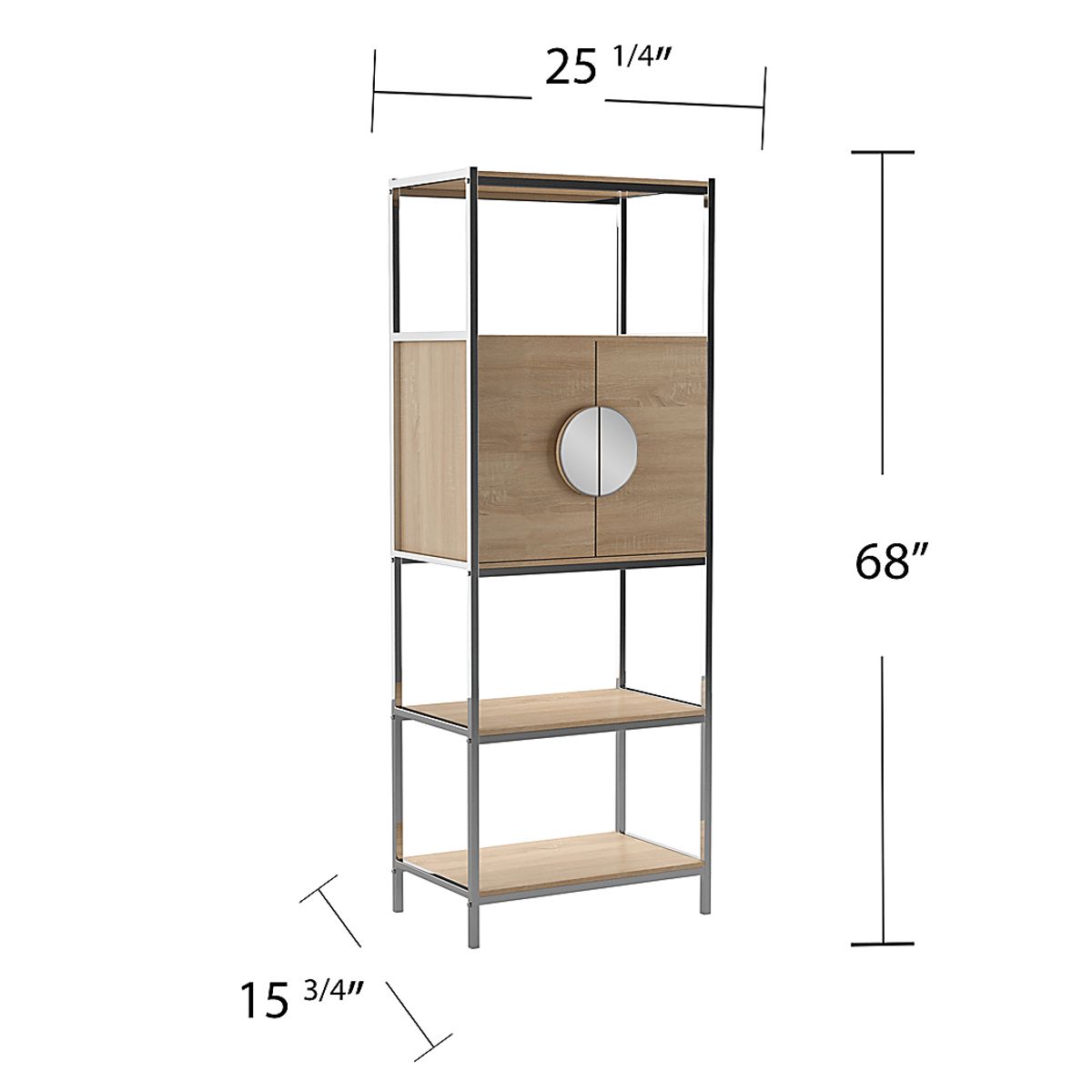 Chesboro Natural Beige,White Bar Cabinet | Rooms to Go
