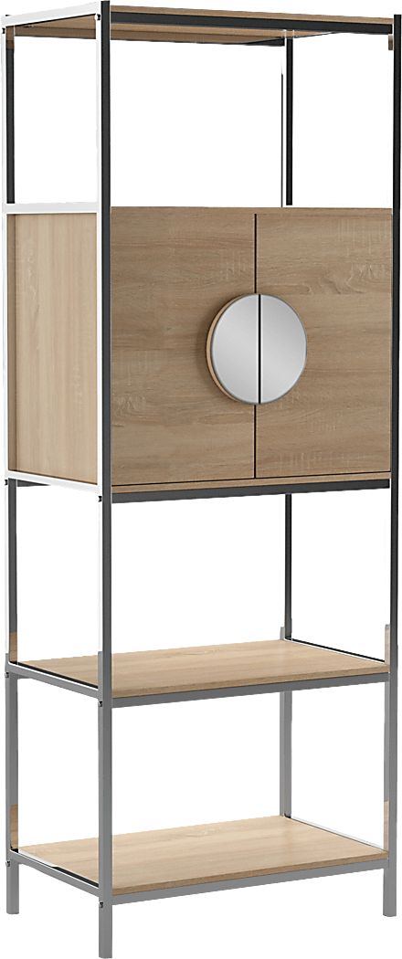 Chesboro Natural Beige,White Bar Cabinet | Rooms to Go