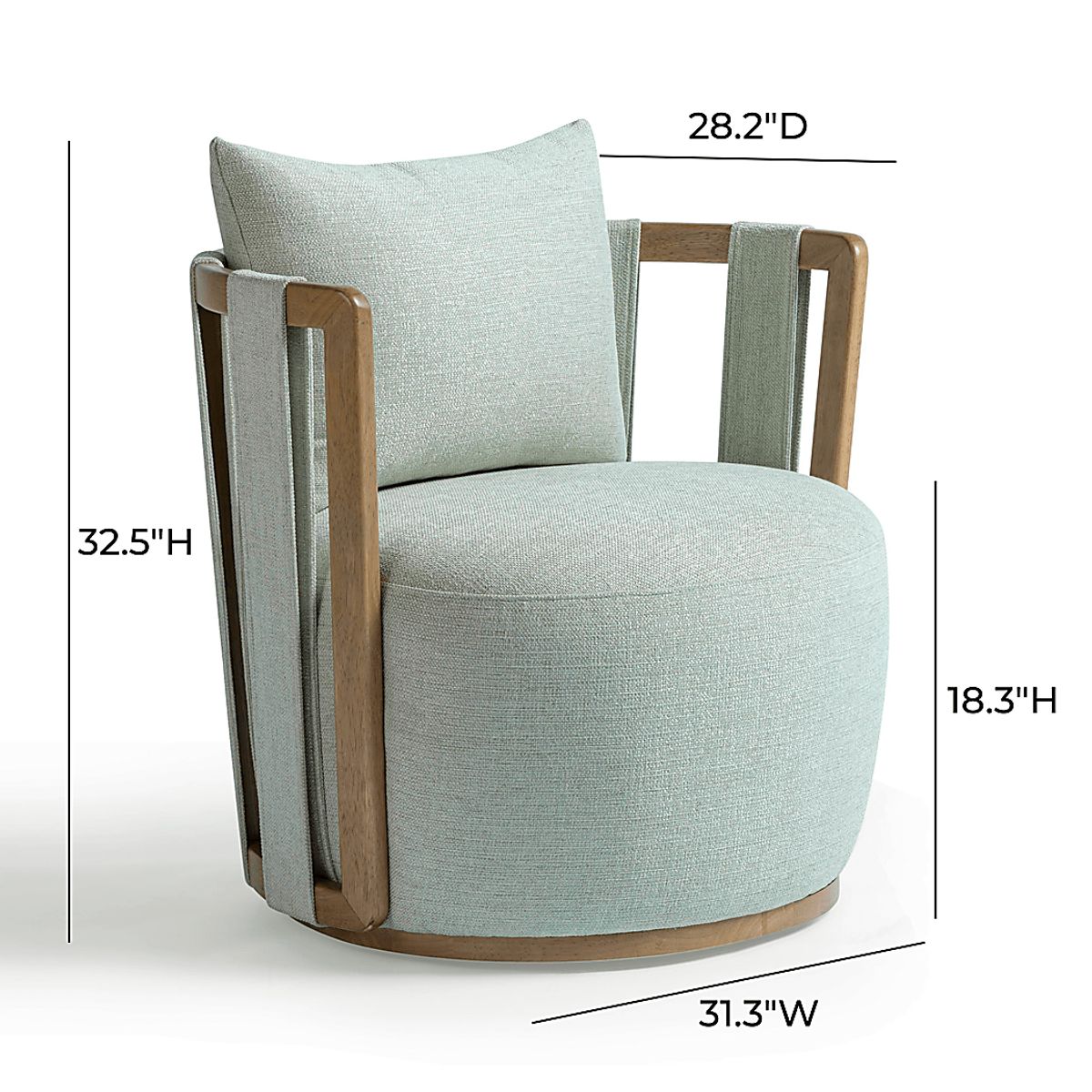 Chesterna Mint Green Swivel Accent Chair | Rooms to Go