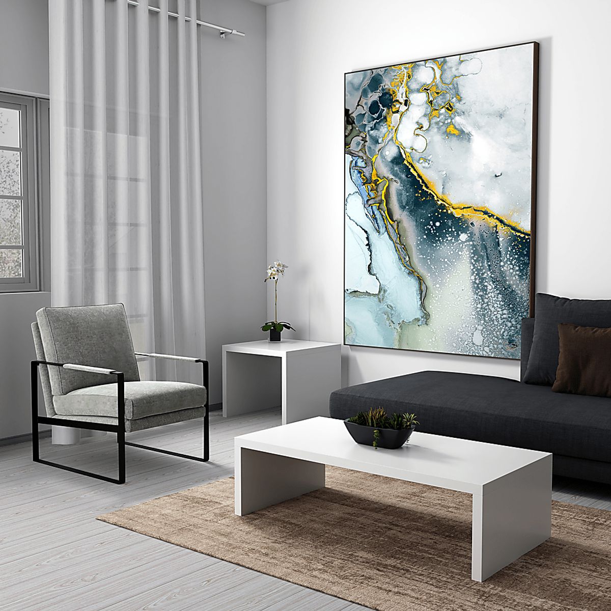 Chevae White Colors,White Cocktail Table | Rooms to Go