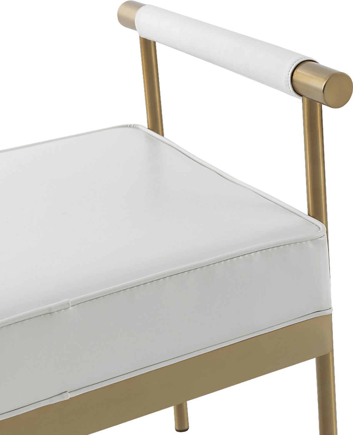 Chilcut White Polyurethane Fabric Bench | Rooms to Go