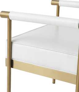Chilcut White Polyurethane Fabric Bench | Rooms to Go