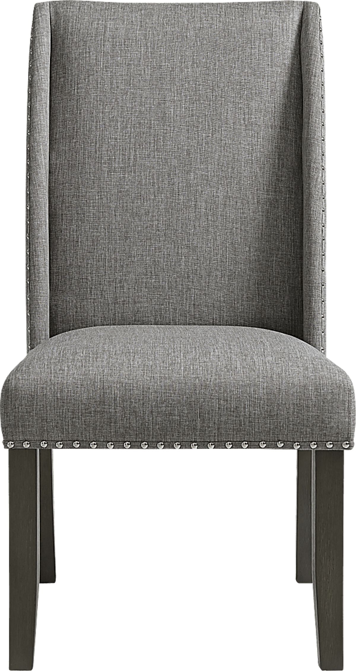 Chinara Charcoal Gray Polyester Fabric Dining Chair, Set Of 2 | Rooms to Go