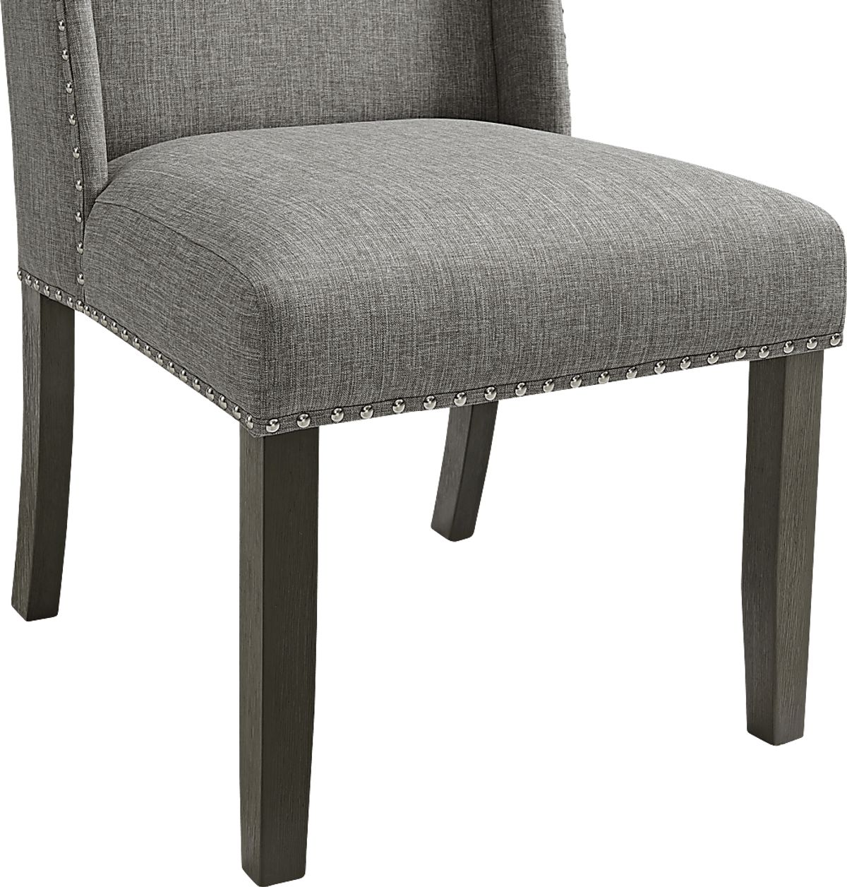Chinara Charcoal Gray Polyester Fabric Dining Chair, Set Of 2 | Rooms to Go
