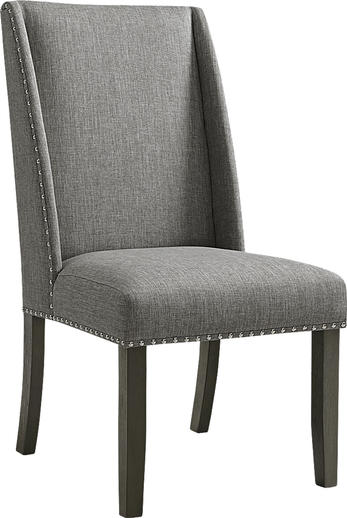 Chinara Charcoal Gray Polyester Fabric Dining Chair, Set Of 2 | Rooms to Go