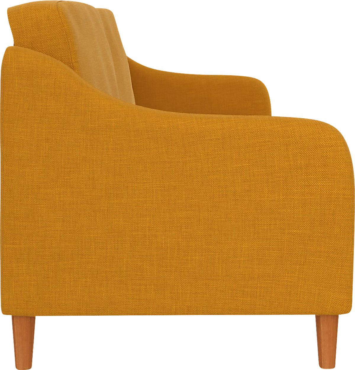Chinauld II Mustard Yellow Linen Fabric Futon | Rooms to Go