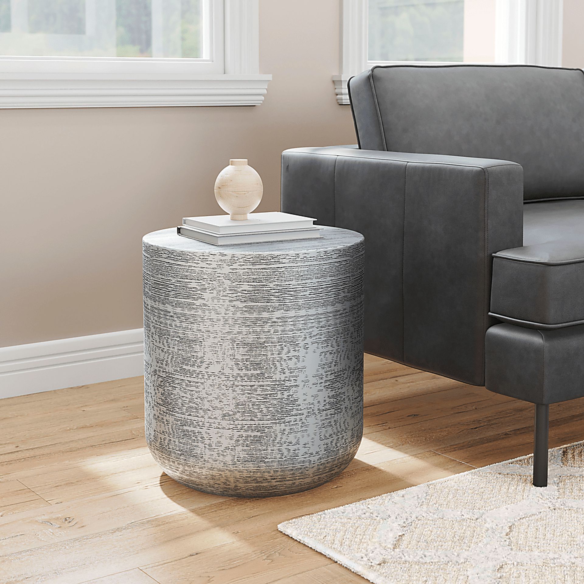 Chirikof Silver Gray End Table | Rooms to Go