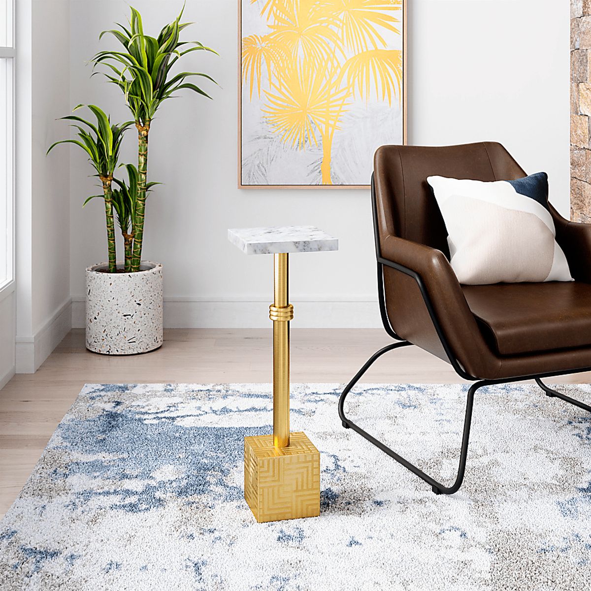 Chisana Gold Colors,Metal End Table | Rooms to Go