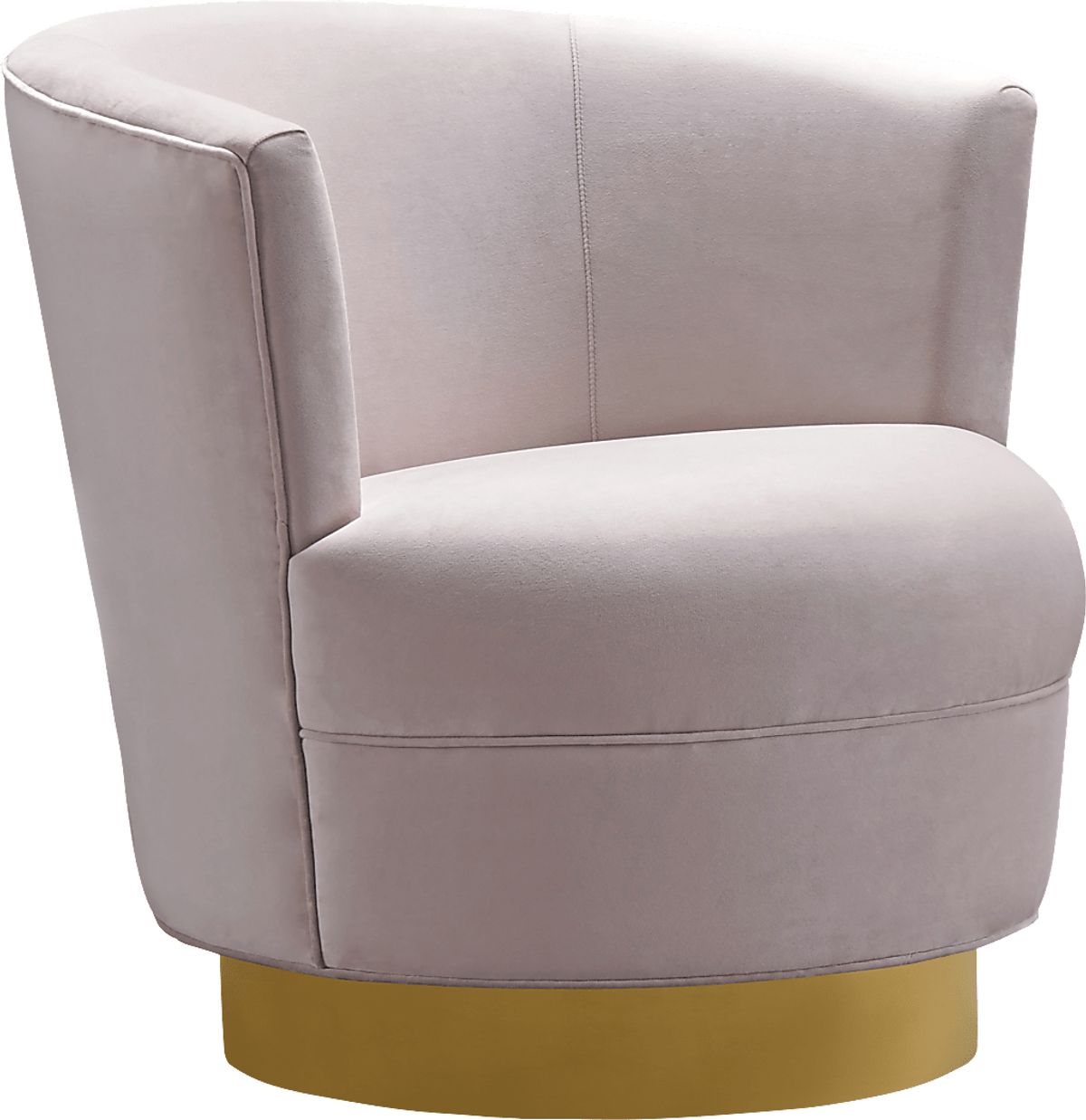 Chisholm Pink Velvet Plush Swivel Accent Chair | Rooms to Go