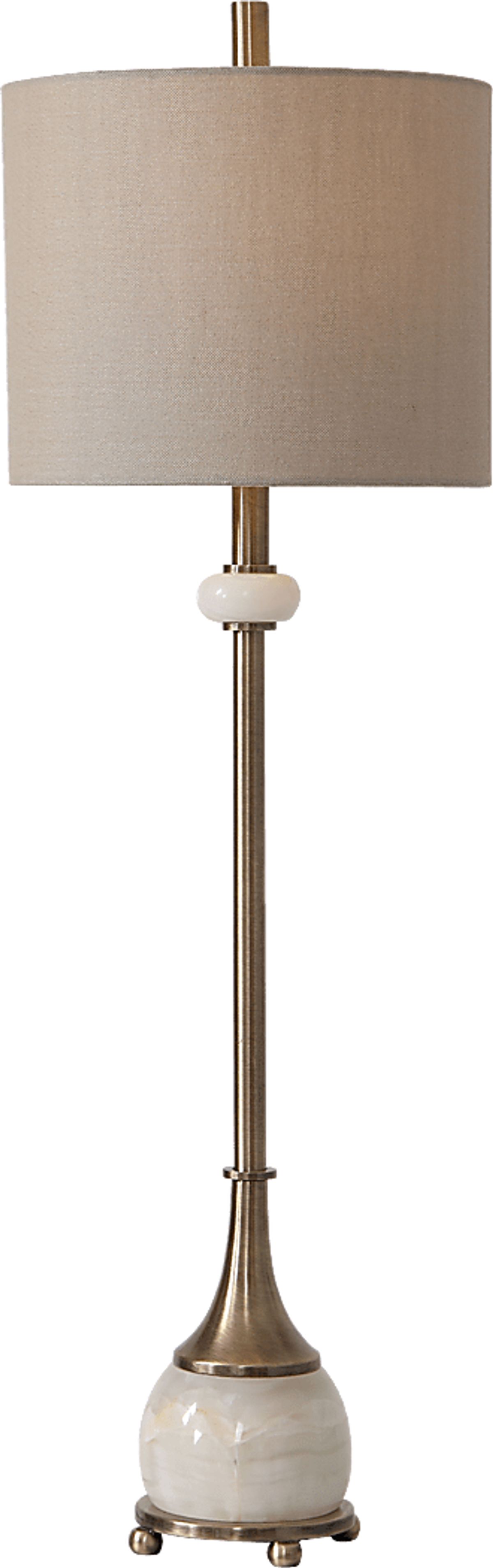 Chloe Club Brass Yellow Table Lamp | Rooms to Go