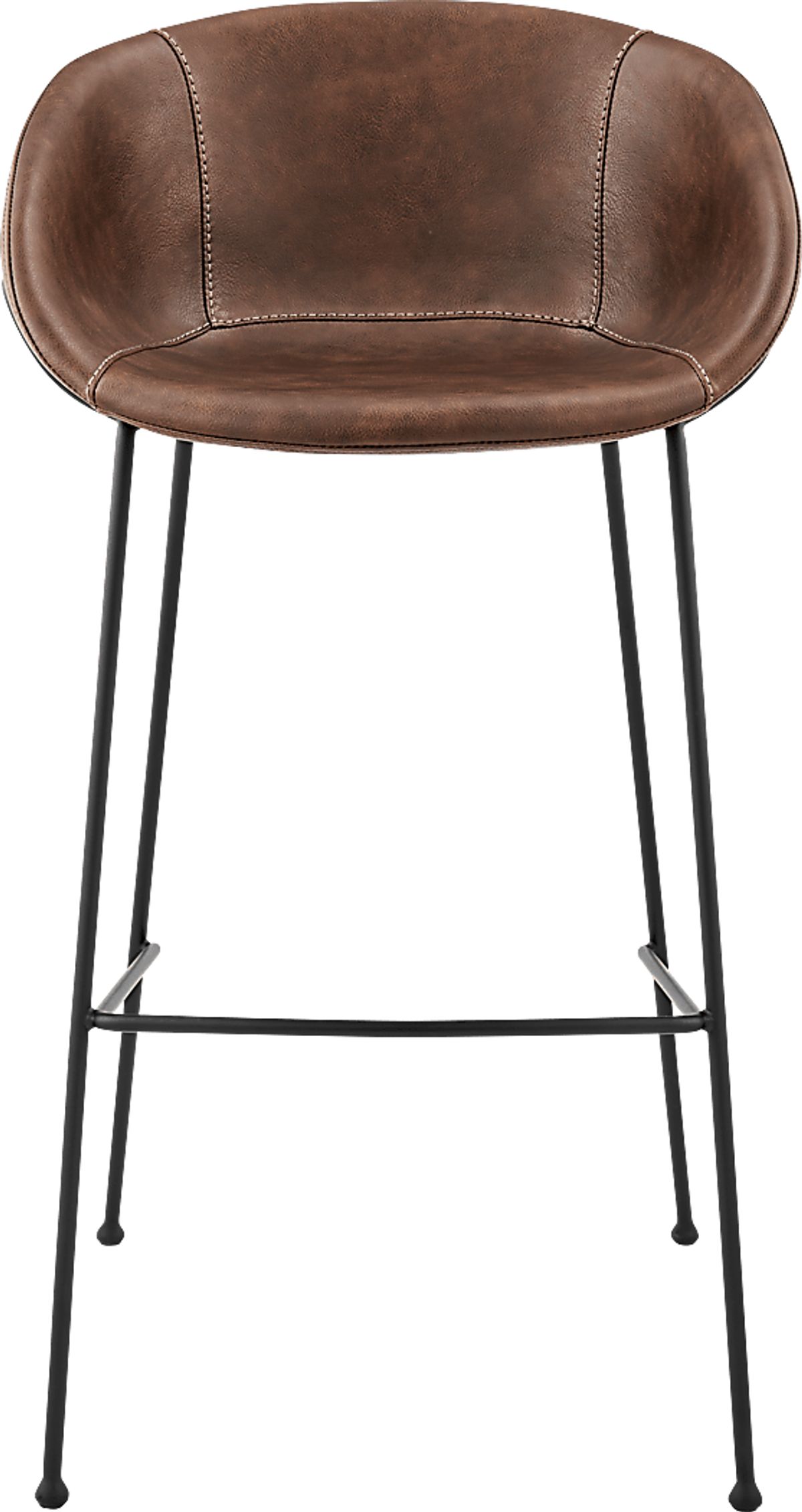 Choupique Brown Leatherette Barstool, Set Of 2 | Rooms to Go