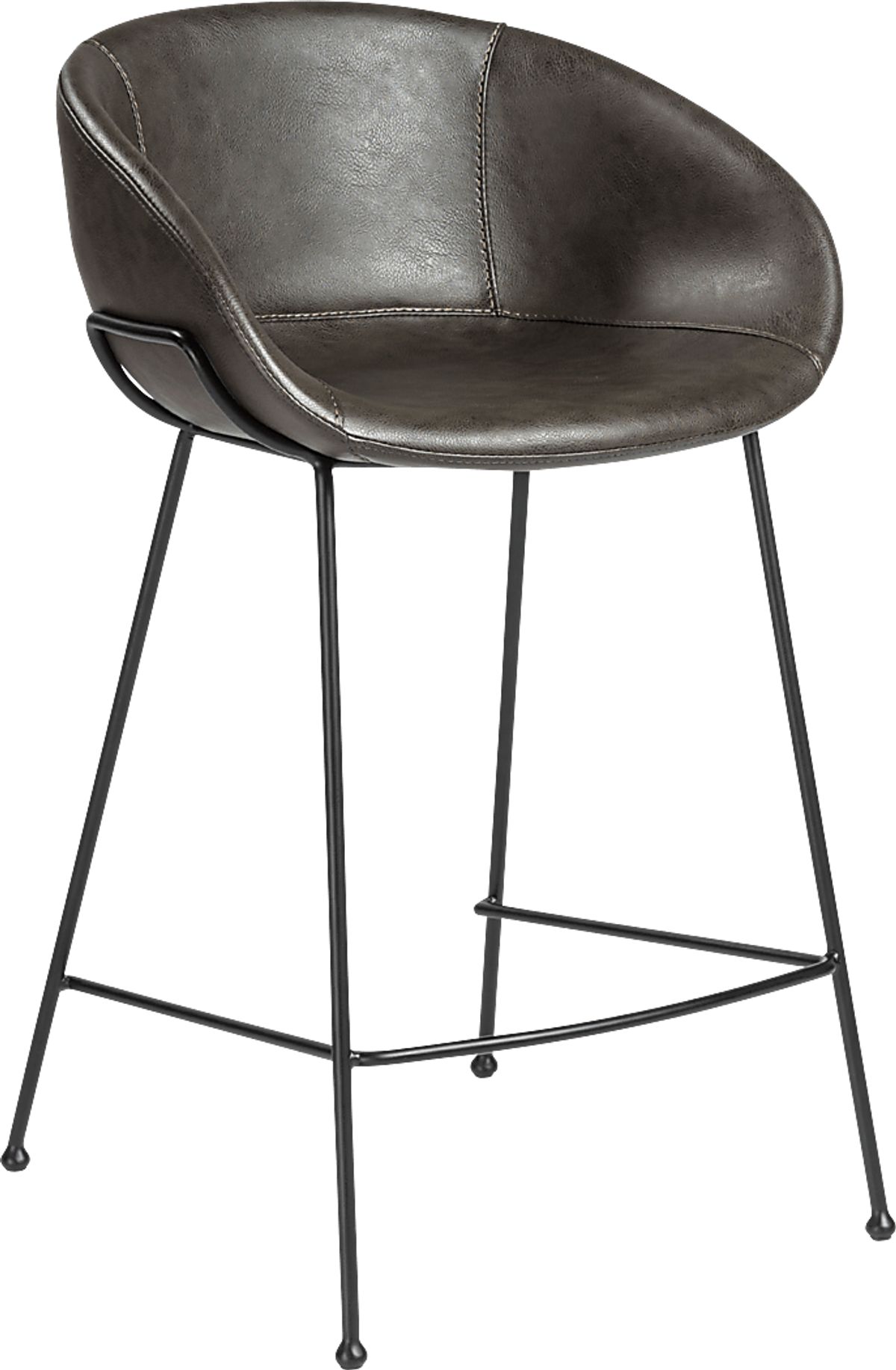 Choupique Dark Gray Leatherette Counter Stool, Set Of 2 | Rooms to Go