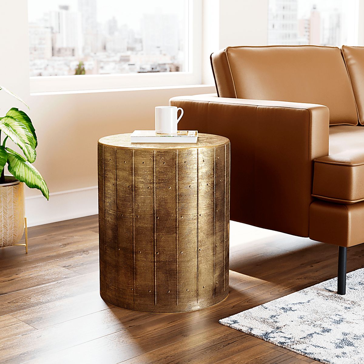Chugach Gold Colors,Metal End Table | Rooms to Go