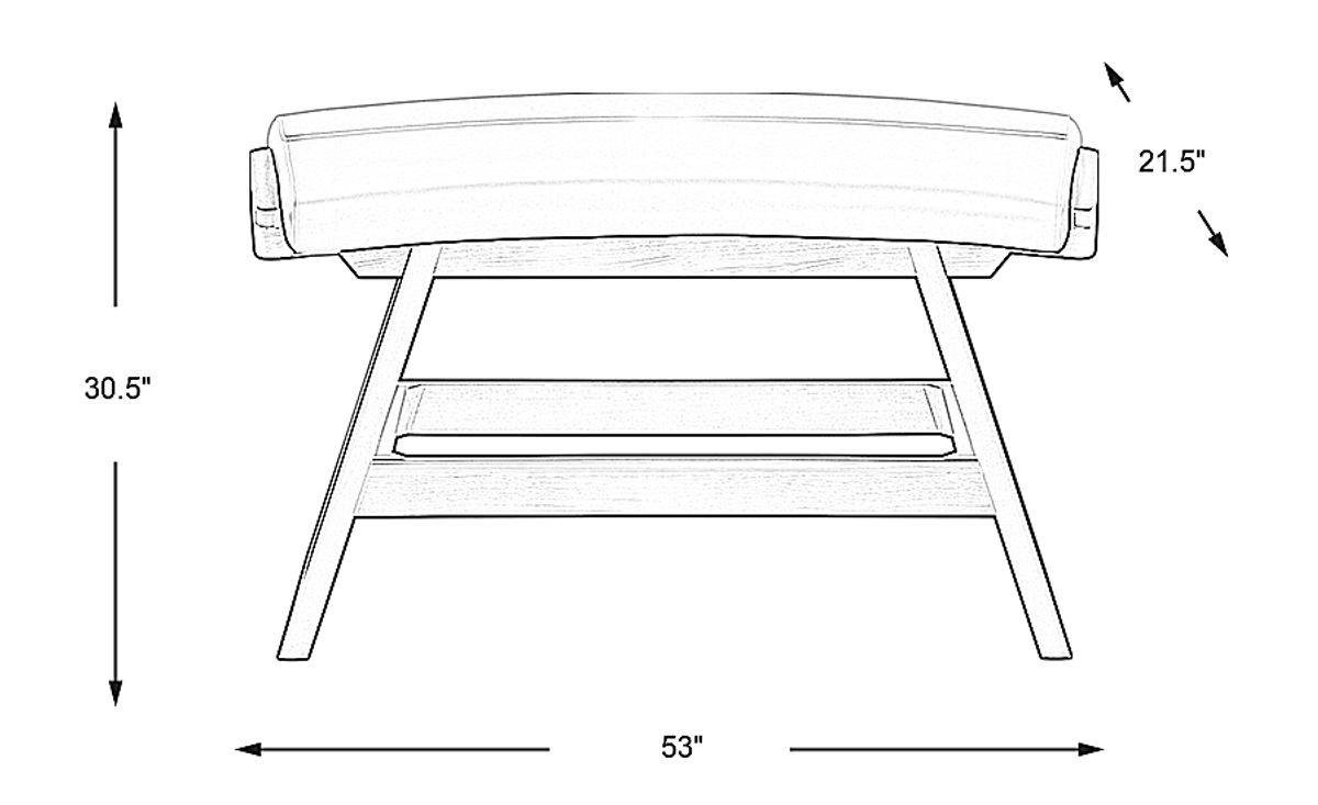 Cider Creek Chocolate Dark Wood Vanilla Beige Counter Height Bench ...