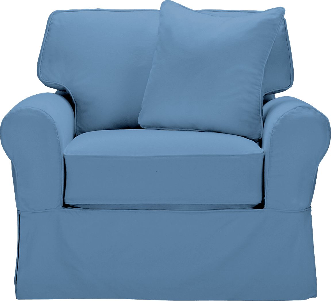 Cindy Crawford Home Beachside Blue Denim Chair - Rooms To Go