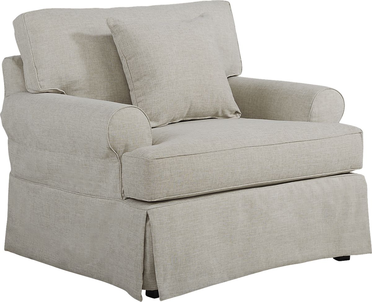 Cindy Crawford Beachside Walk Linen Beige Textured Chair | Rooms to Go