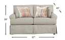 Cindy Crawford Beachside Walk Linen Beige Textured Loveseat | Rooms to Go