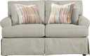 Cindy Crawford Beachside Walk Linen Beige Textured Loveseat | Rooms to Go