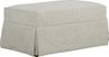 Cindy Crawford Beachside Walk Linen Beige Textured Ottoman - Rooms To Go