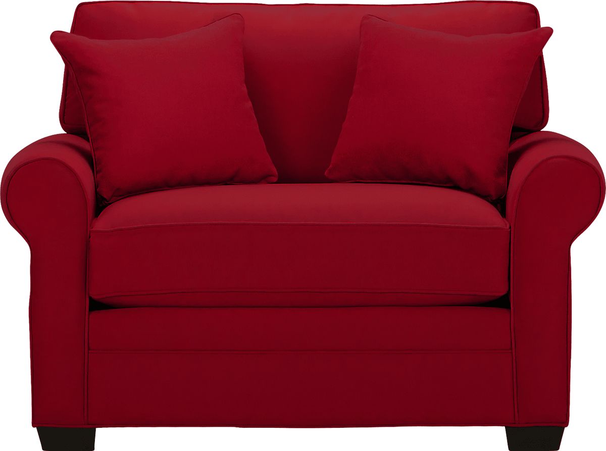 Cindy Crawford Bellingham Cardinal Red Microfiber Sleeper Chair | Rooms ...