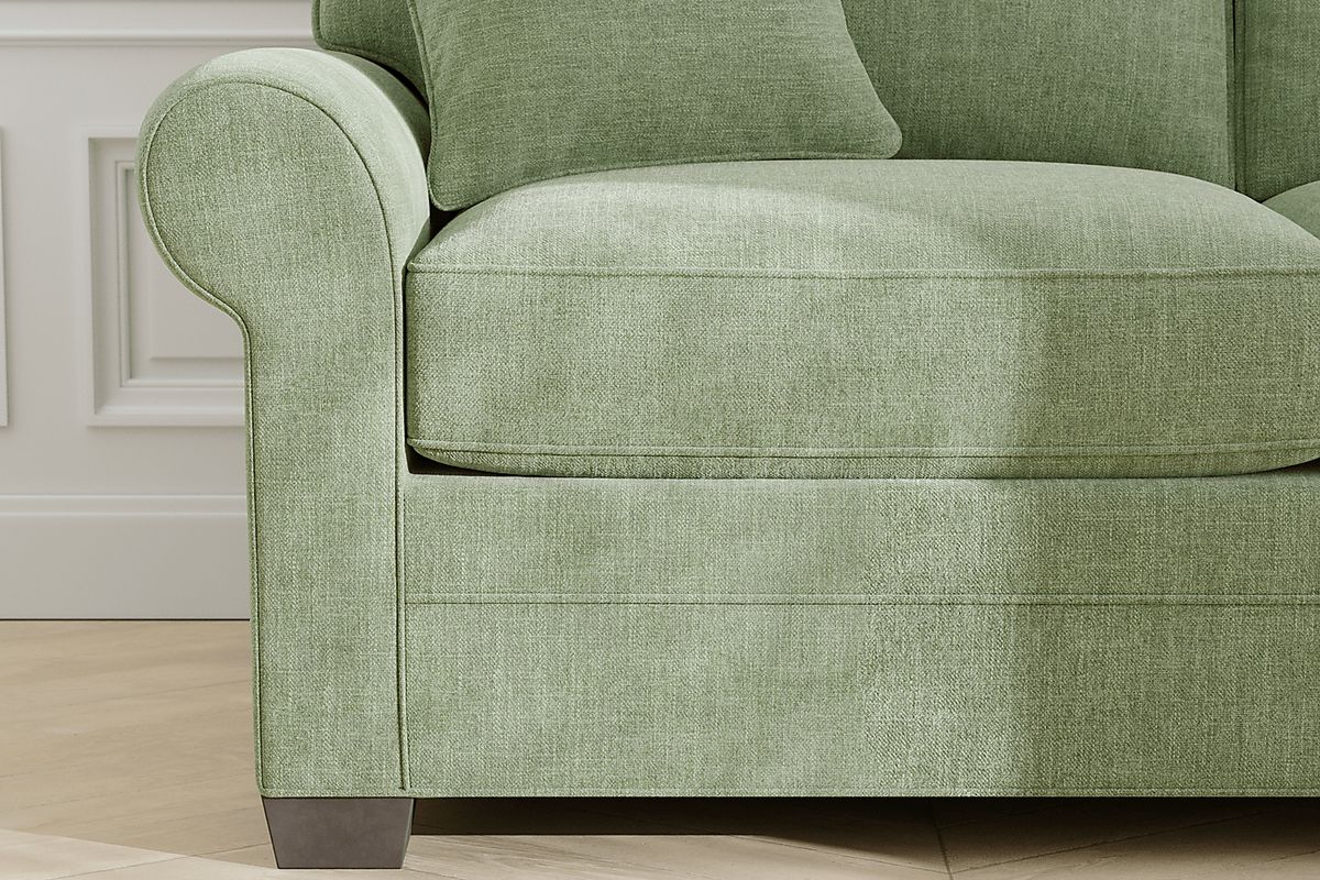 Cindy Crawford Bellingham 2 Pc Celadon Green Chenille Fabric Living ...