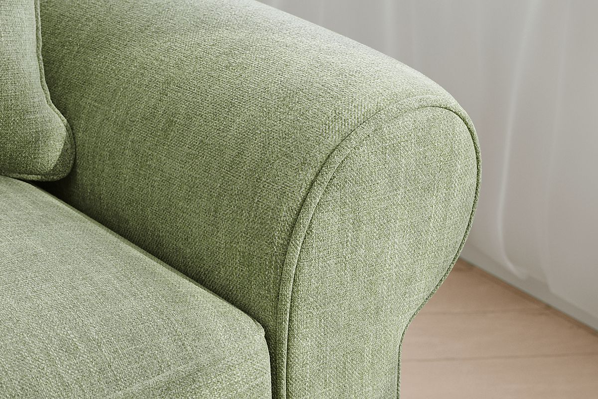 Cindy Crawford Bellingham Celadon Green Chenille Fabric Sleeper Chair ...
