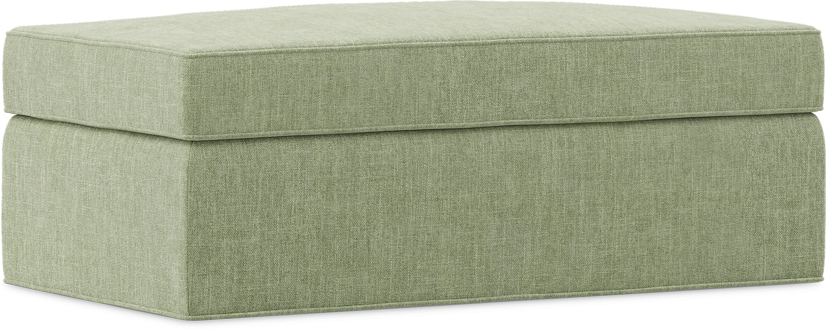 Cindy Crawford Bellingham Celadon Green Chenille Fabric Storage Ottoman ...