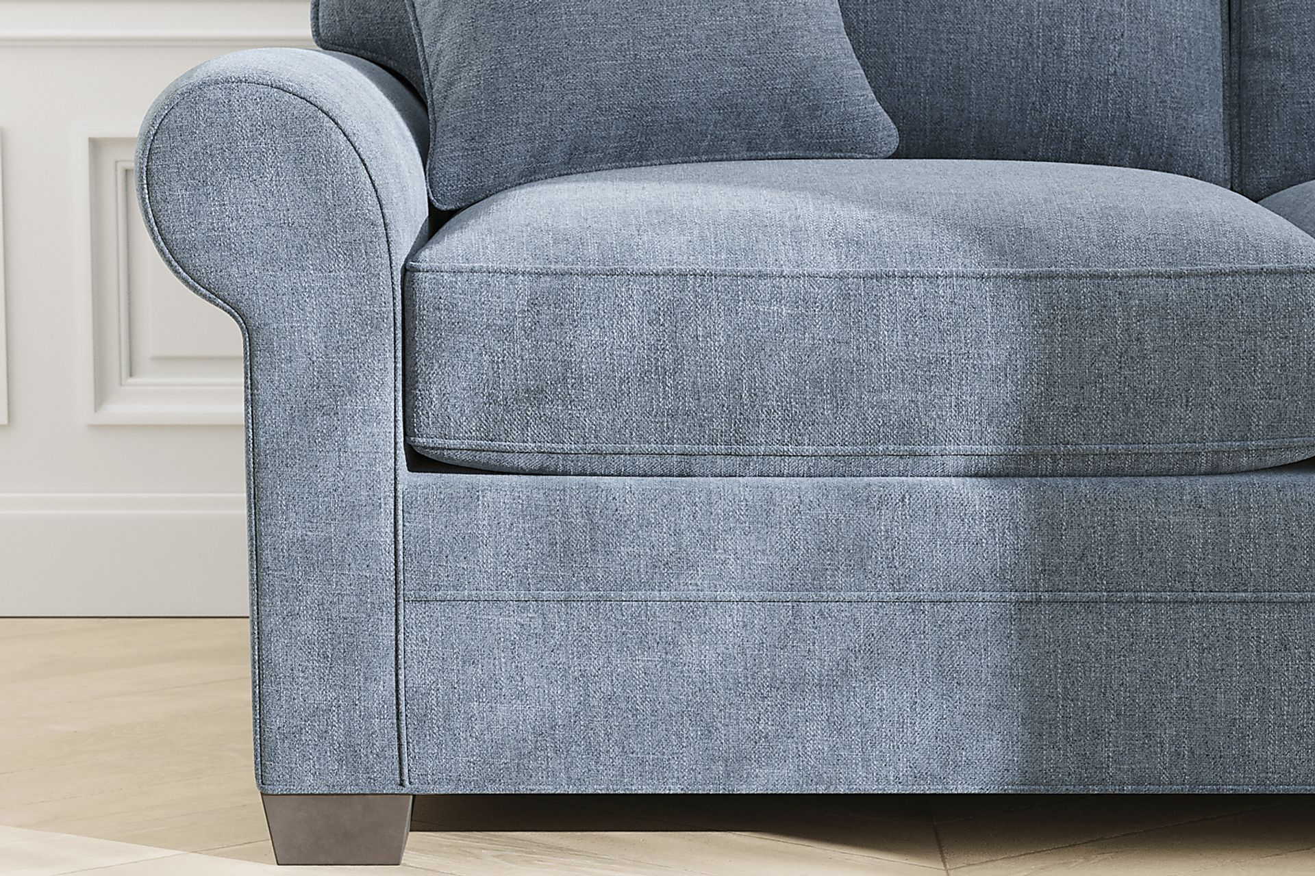 Cindy Crawford Bellingham Chambray Blue Chenille Fabric Sleeper ...