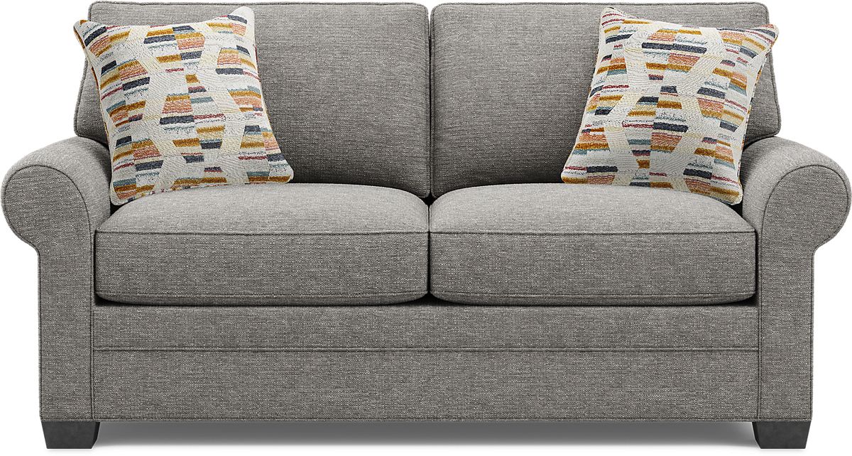 Cindy Crawford Bellingham Gray Textured Sleeper Loveseat | Rooms to Go