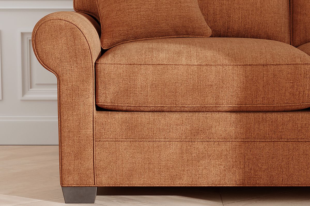 Cindy Crawford Bellingham 5 Pc Russet Orange Textured Living Room Set ...