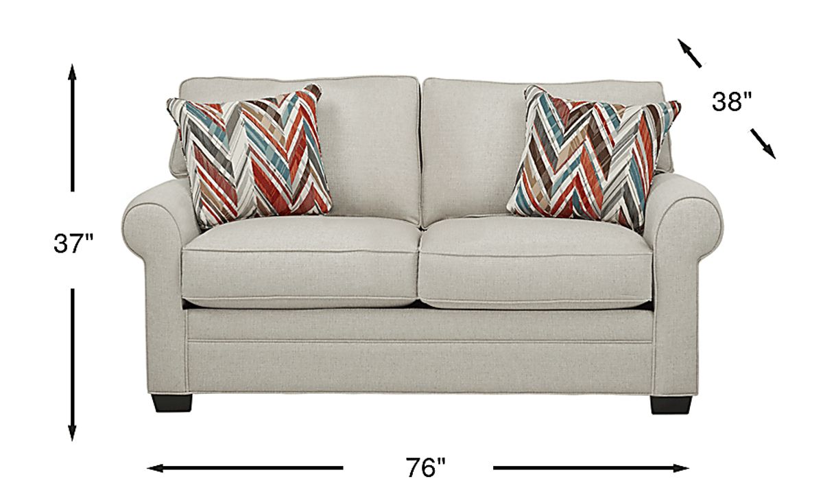 Cindy Crawford Bellingham Sand Beige Textured Sleeper Loveseat | Rooms ...