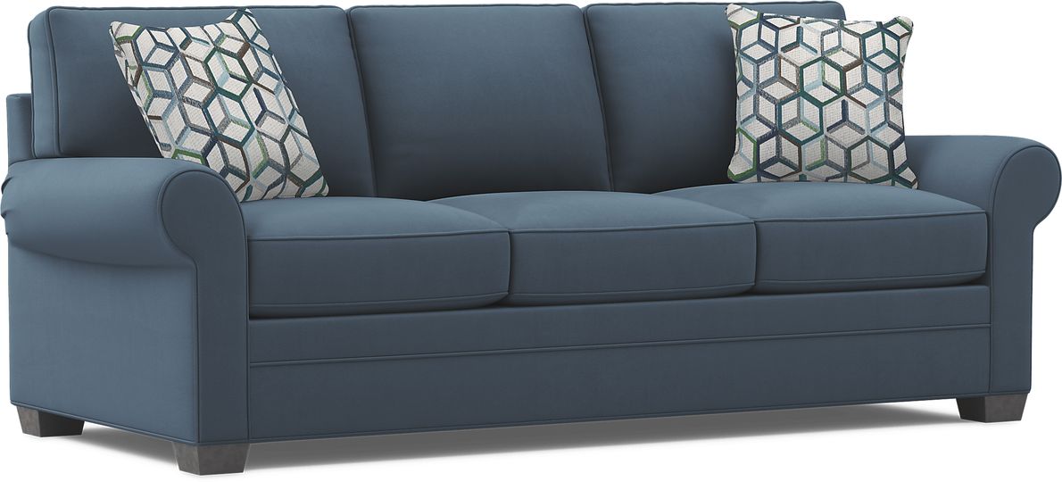 Cindy Crawford Home Bellingham Sapphire Microfiber Sofa - Rooms To Go
