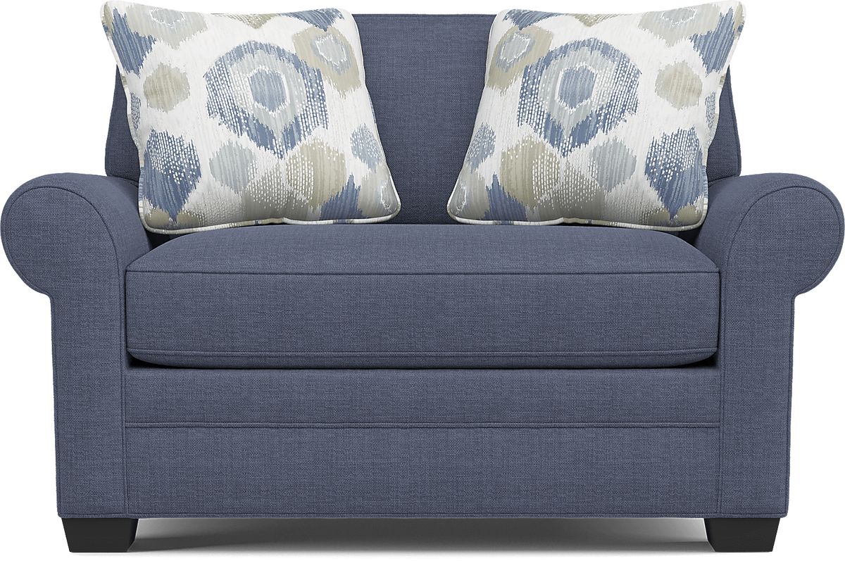 Cindy Crawford Bellingham Sapphire Blue Chenille Fabric Chair | Rooms to Go