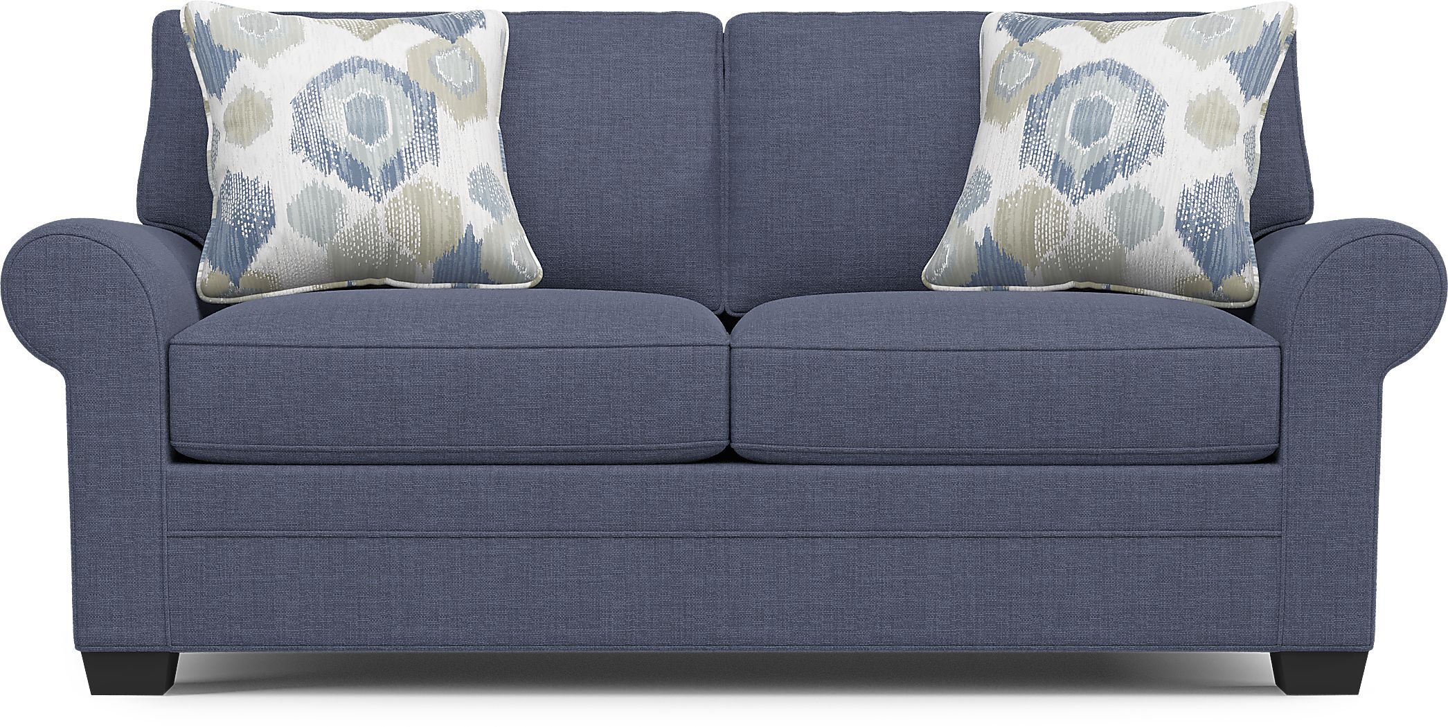 Cindy Crawford Bellingham Sapphire Blue Chenille Fabric Sleeper ...
