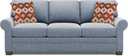 Cindy Crawford Bellingham Chambray Blue Chenille Fabric Sleeper Sofa ...
