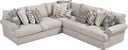Cindy Crawford Brookview Heights 6 Pc Beige Chenille Fabric Living Room ...