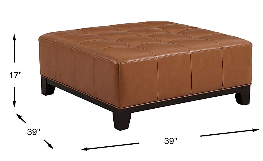 Cindy Crawford Home Brookview Heights Caramel Ottoman - Rooms To Go
