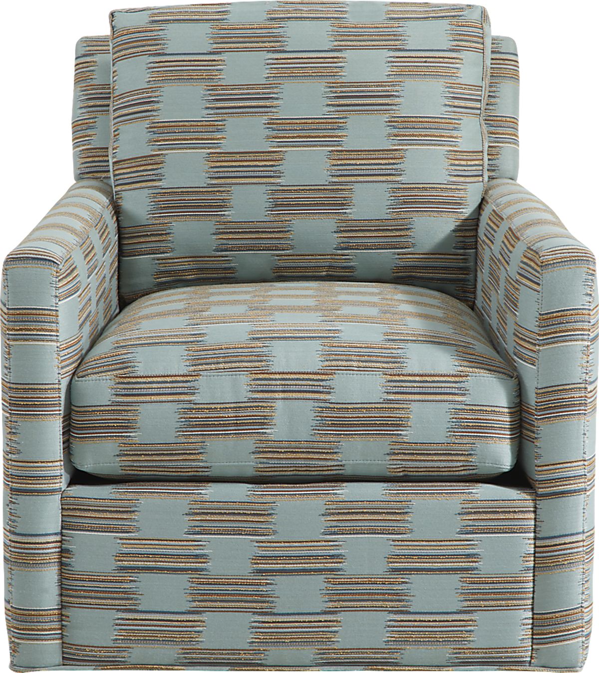 Cindy Crawford Brookview Heights Lagoon Blue Polyurethane Fabric Swivel ...