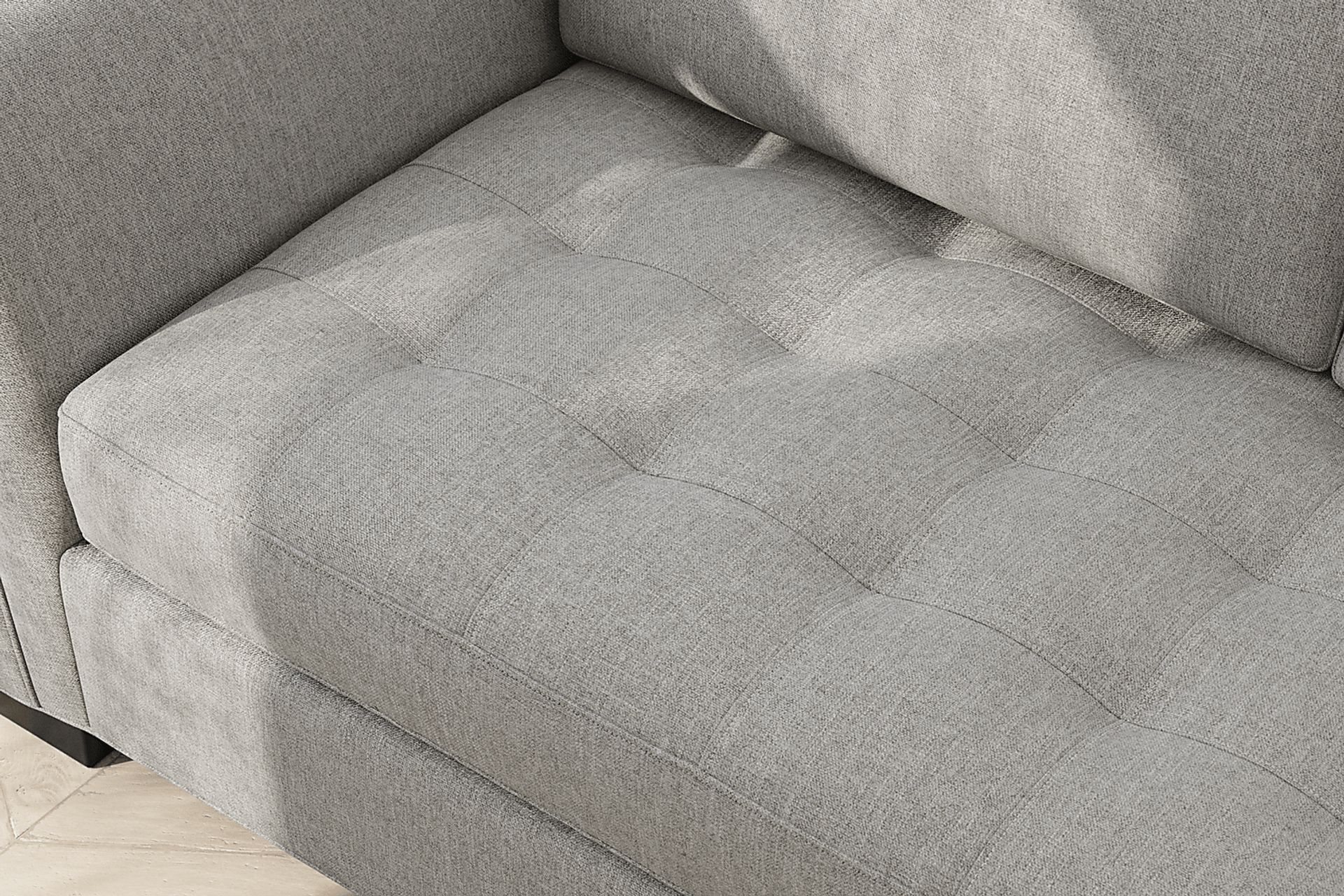 Cindy Crawford Calvin Heights Smoke Gray Textured 2 Pc Right Arm Chaise ...