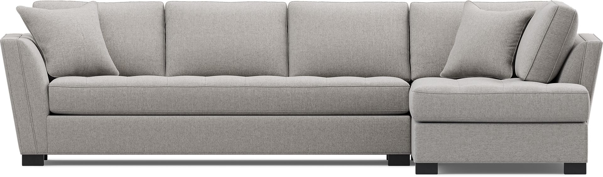 Cindy Crawford Calvin Heights Smoke Gray Textured 2 Pc Right Arm Chaise ...