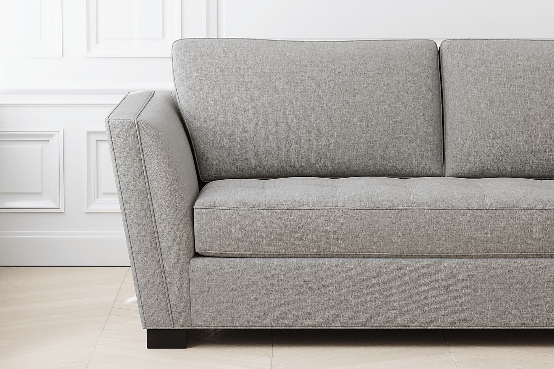 Cindy Crawford Calvin Heights Smoke Gray Textured 2 Pc Right Arm Chaise ...